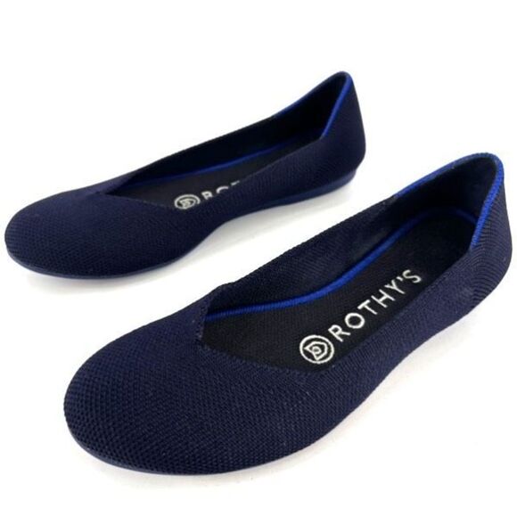 Rothy's | Shoes | Rothys Theflat Knit Maritime Navy Round Toe Comfort ...